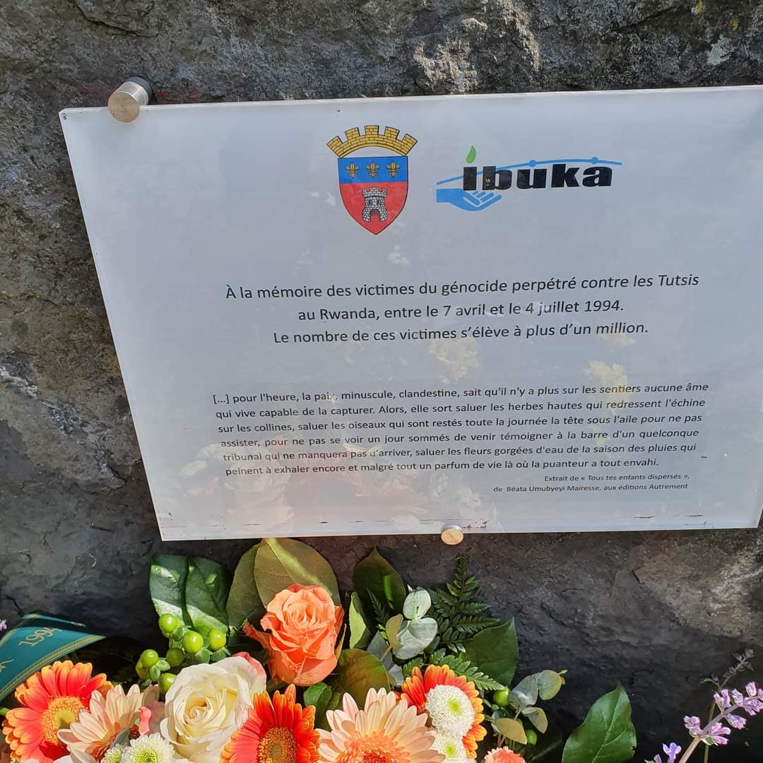 Inauguration à Tournai d’une stèle en mémoire des victimes du génocide ...